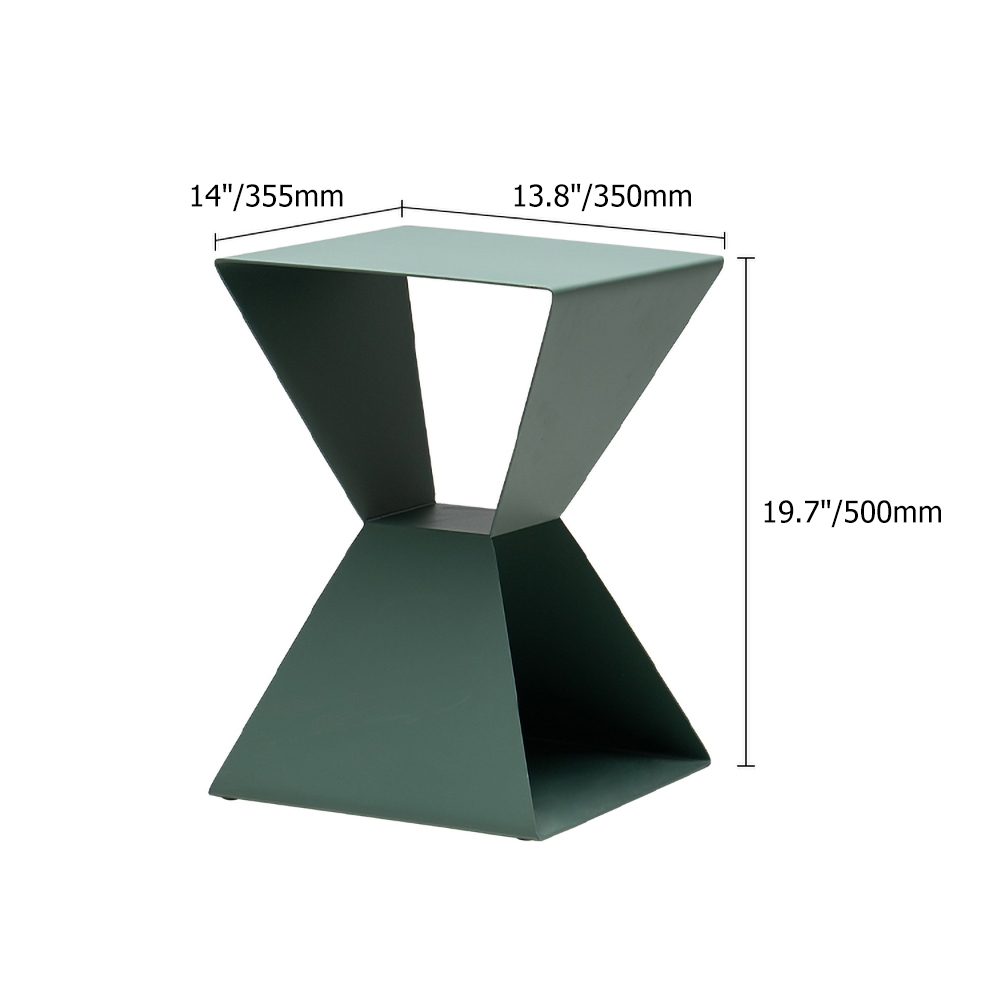 White End Table with Storage Metal｜Homary