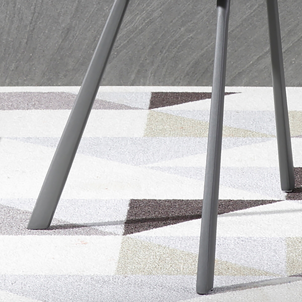 Gray Modern Leath-Aire Dining Chair Backrest Stool Armless Set of 2｜Homary