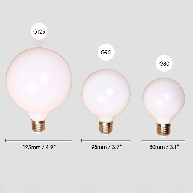 6W LED E27 Globe Light Bulb in White G80｜Homary UK