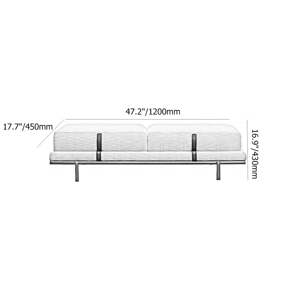 Modern Upholstered Bench Gray Bench with Base Bedroom Entryway Bench｜Homary
