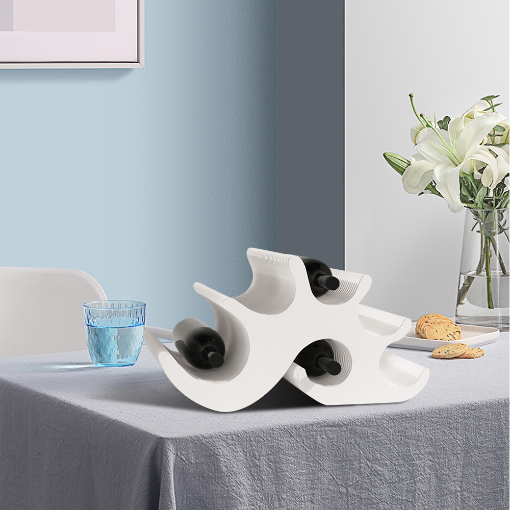 Modern Kraft Paper Wine Rack Storage in Nautilus-Shaped｜Homary