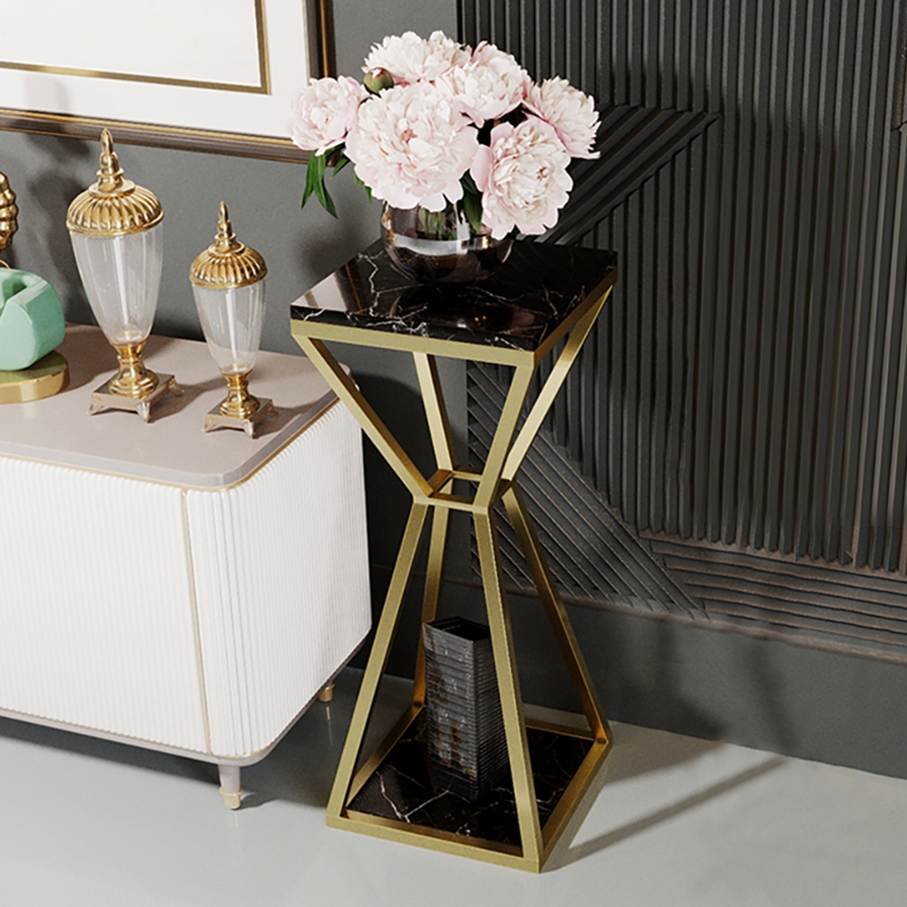 Modern Simplified Plant Stand Flower Rack in Black | Homary