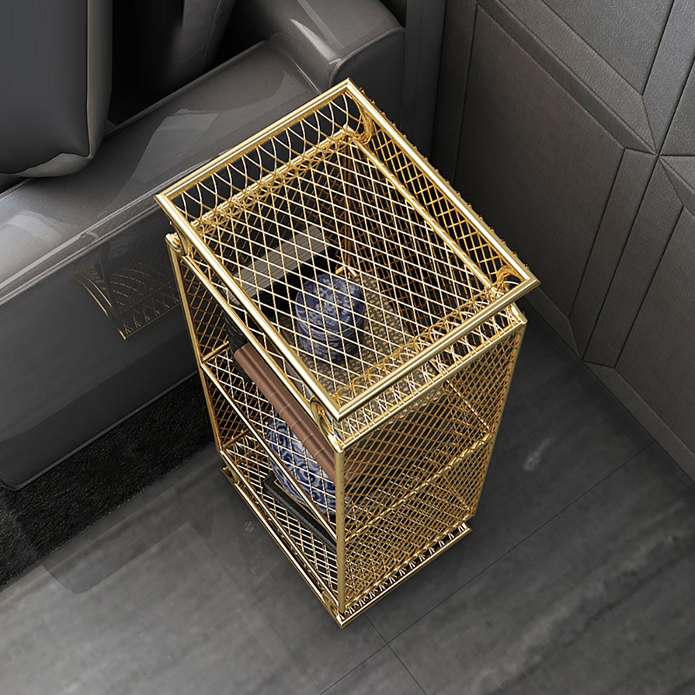 Modern Grid Bookcase Freestanding Gold Display Bookshelf | Homary