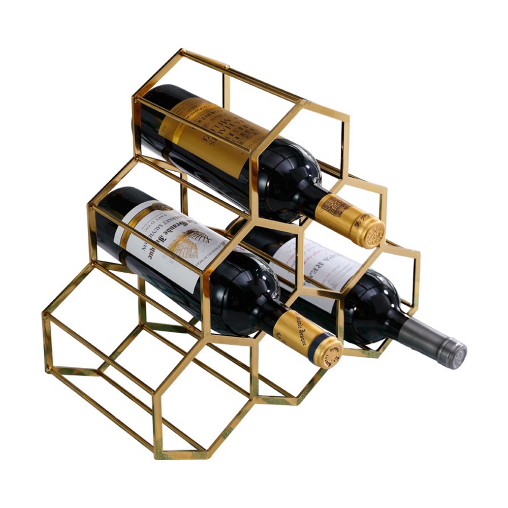 Contemporary Honeycomb Wine Rack｜Homary