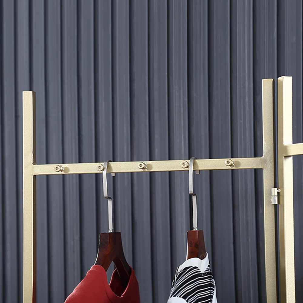 2-Panel Metal Divider Coat Rack Entryway Shelf with Shelf｜Homary