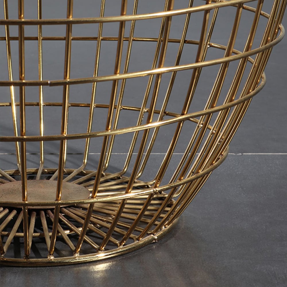 600mm Round End Table MDF Tabletop & Gold Metal Base Side Table｜Homary UK