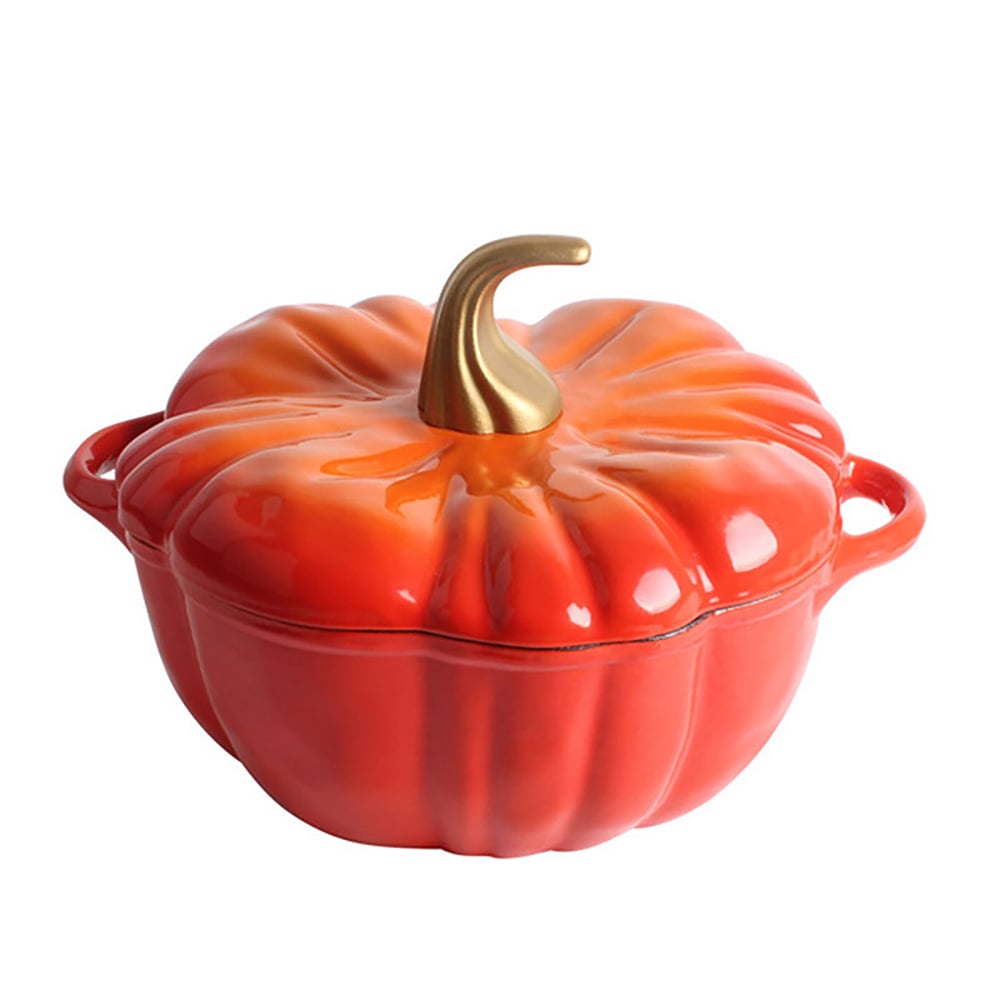 Pumpkin Cocotte Round Dutch Oven Stockpot | Homary UK
