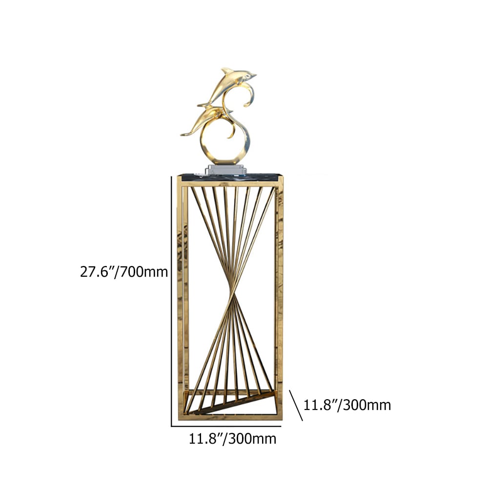 Nordic Decor Freestanding Marble Plant Stand in Black｜Homary