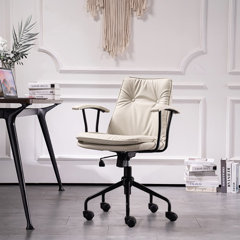 Nordic Beige Office Chair Lifting Computer Chair Backrest｜Homary