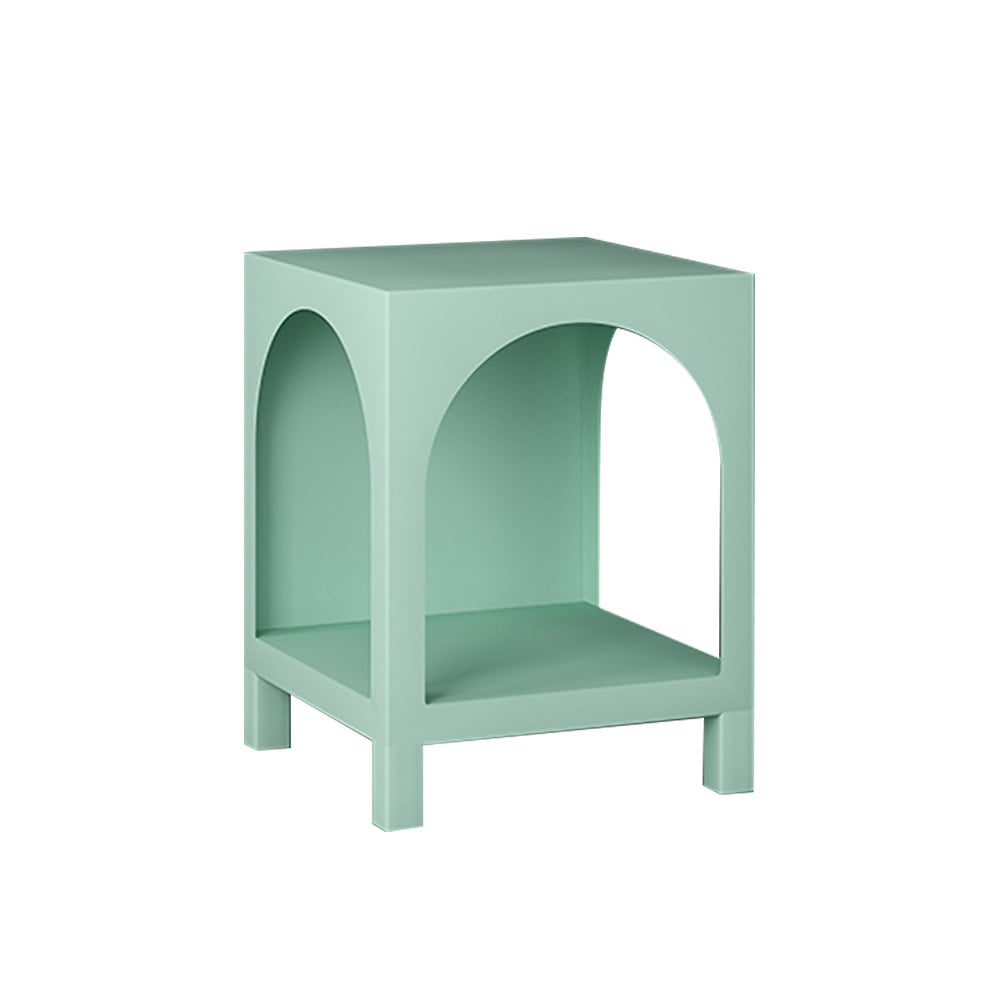 2-Tiered End Table with Storage Side Table Green｜Homary