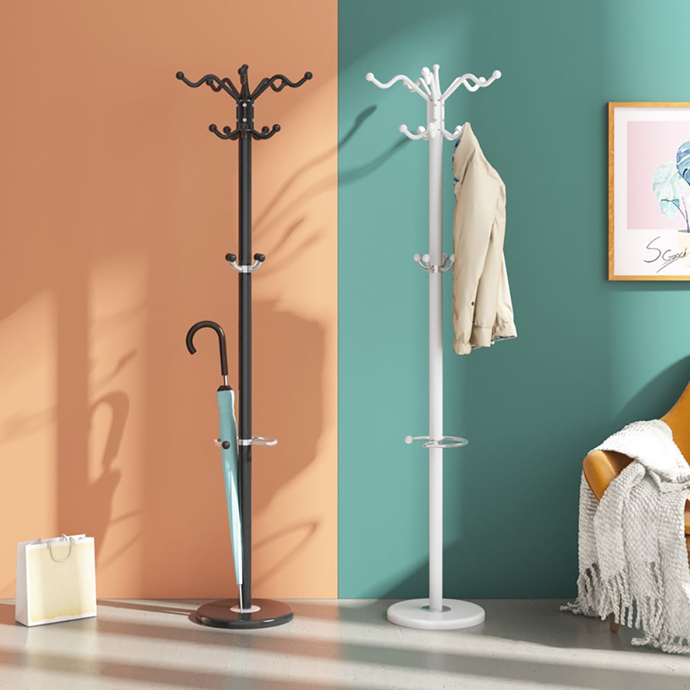 Entryway Metal Coat Rack with Umbrella Rack Base 67''｜Homary