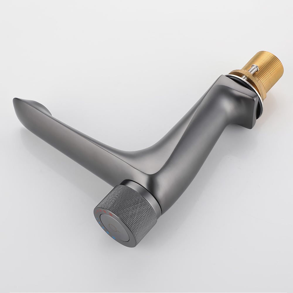 Gunmetal Grey Switch Top Monobloc Basin Tap Single Handle Basin Mixer ...