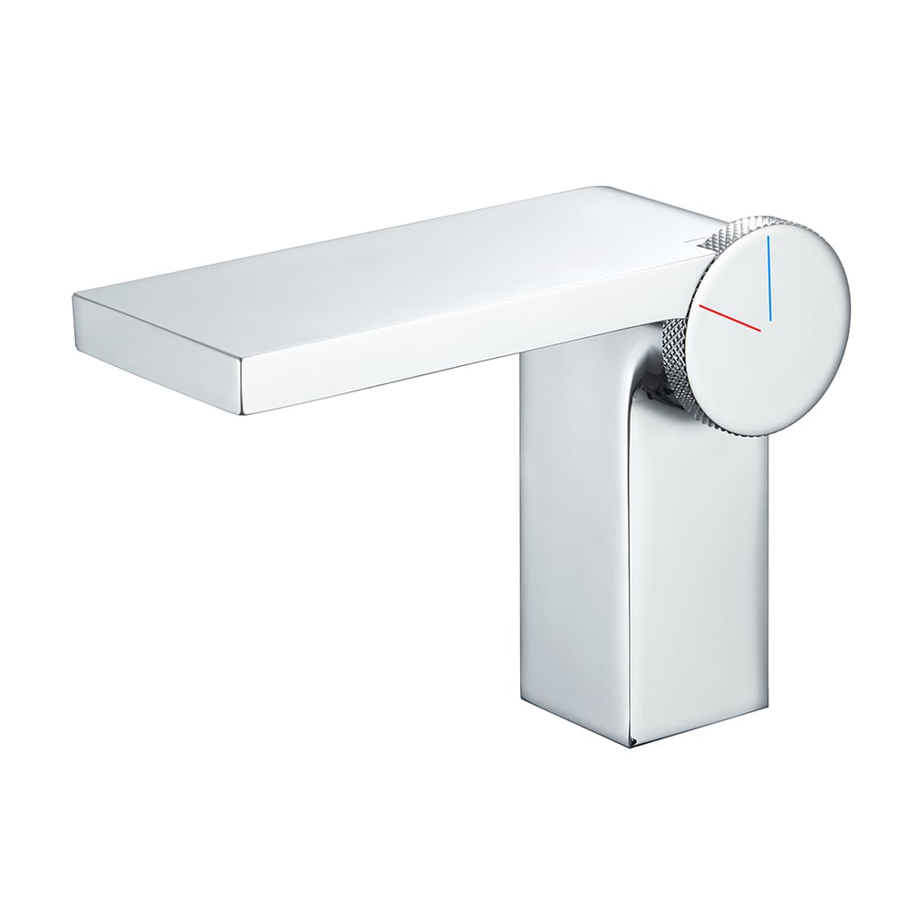 Geometric Monobloc Waterfall Bathroom Basin Mixer Tap Solid Brass｜Homary UK