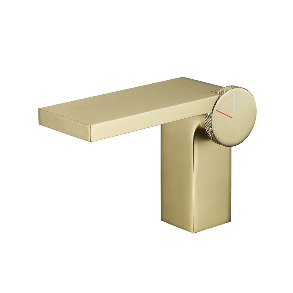 Geometric Monobloc Waterfall Bathroom Basin Mixer Tap Solid Brass｜Homary UK
