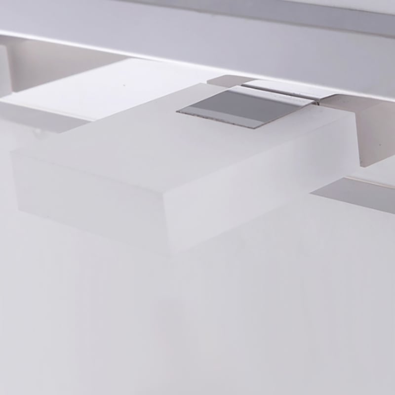 Three White Glass Cuboid LED Bath Vanity Light in Chrome｜Homary