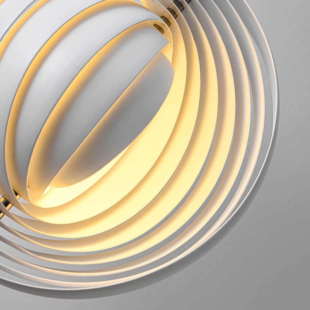 Rotatable Modern 1-Light Globe Metal Pendant Light White Color｜Homary