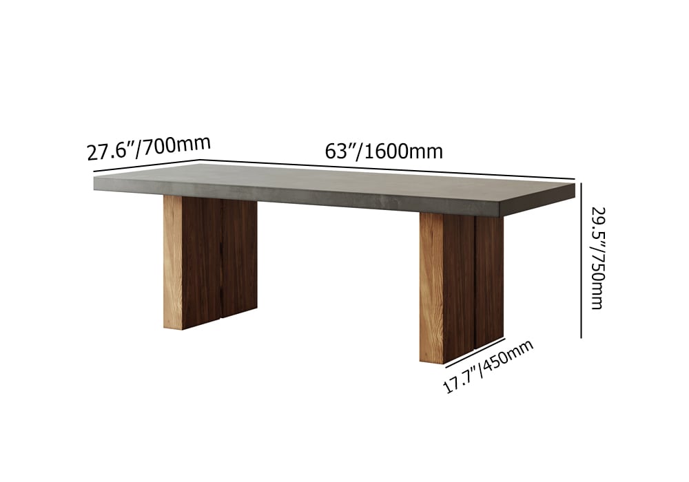 1600mm Farmhouse Natural Wooden Dining Table & 6 Walnut Japandi Rattan ...