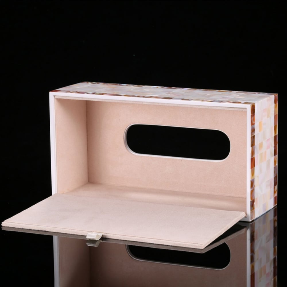 Pull-Out Shell Tissue Box Indoors Tissue Storage Box | Homary UK