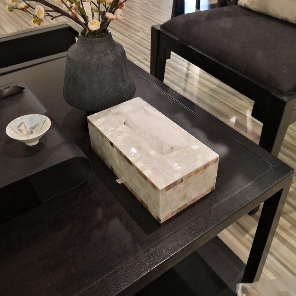 Pull-Out Shell Tissue Box Indoors Tissue Storage Box｜Homary UK