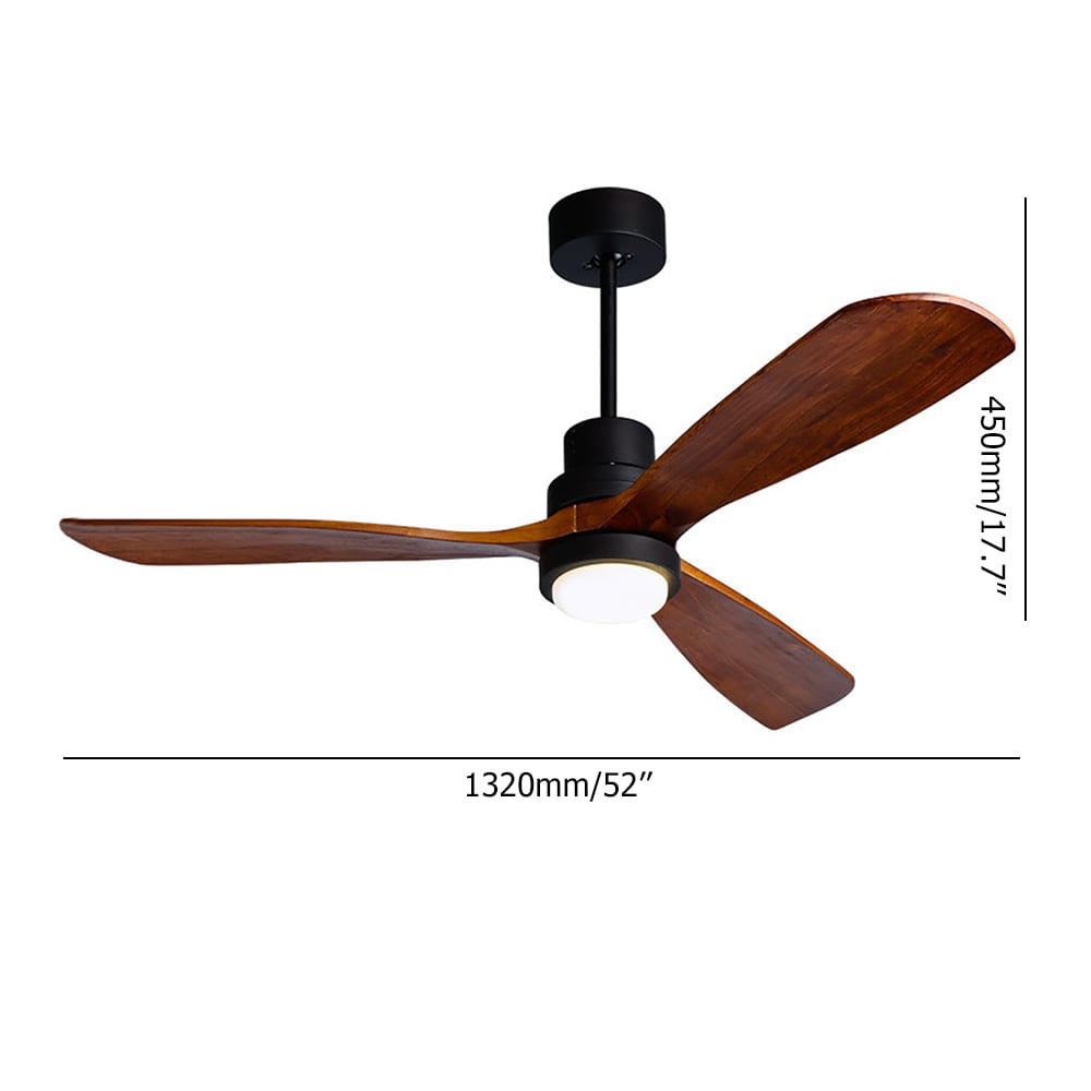 Nordic Modern Simple Living Room Solid Wood Fan Lamp｜Homary UK