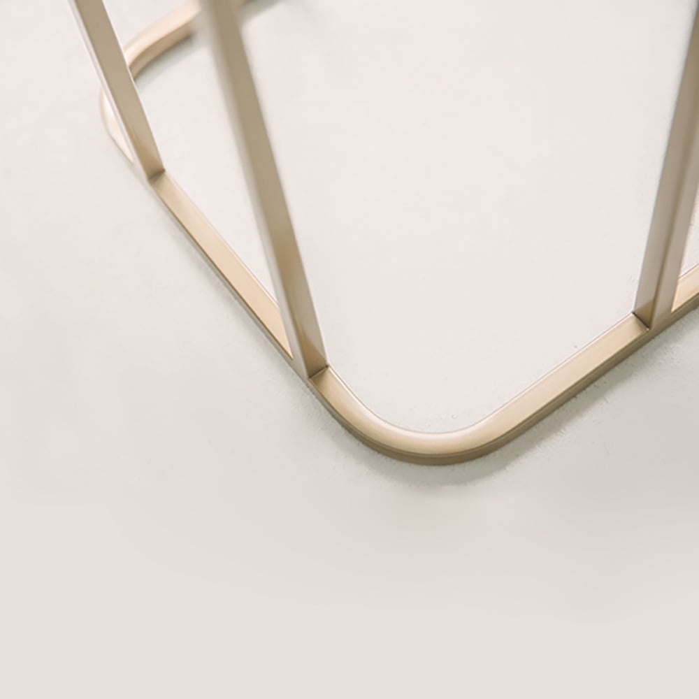 Gold Side Table with Storage in Metal Small End Table｜Homary UK