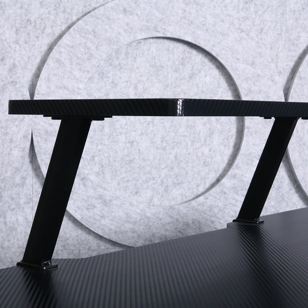 Modern Black Gaming Desk in MDF & PVC Standing Desk｜Homary UK