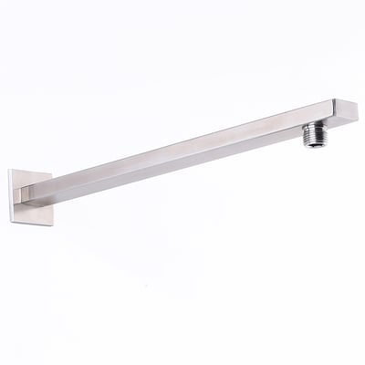 16 Inch Stainless Steel Square Wall-Mounted Shower Arm Finished in ...