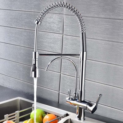 Commercial Dual-Function Dual Handle Kitchen Tap with Water Filtering ...