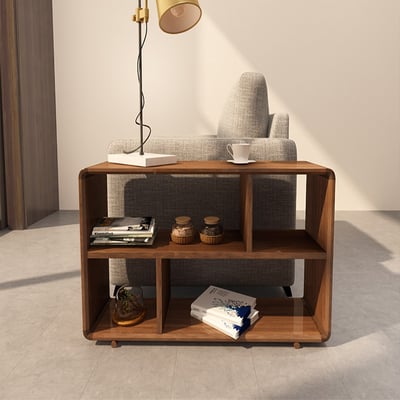 Modern Rectangular Side Table with Storage Wooden End Table | Homary