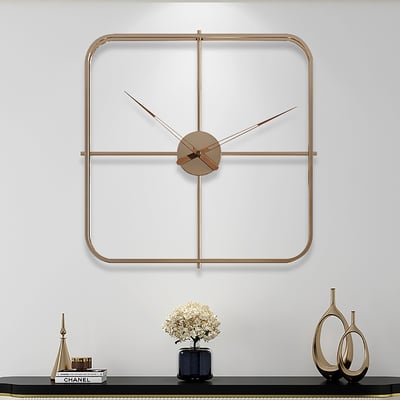17.7" Modern Minimalist Classic Square Design Fashion Gold Silent Wall ...