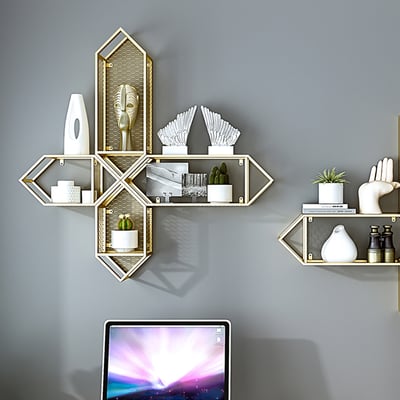 Geometrical Floating Shelves Wall Display Shelves | Homary UK