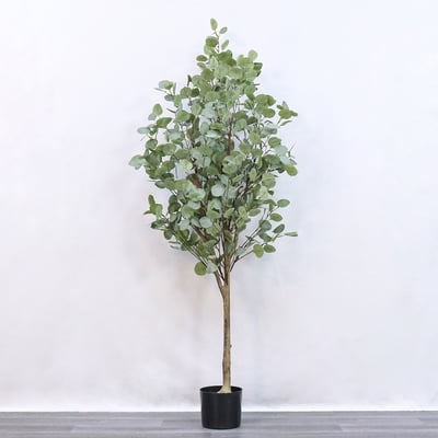 59.1" Artificial Eucalyptus Tree 1 Piece Faux Indoor Plants | Homary UK
