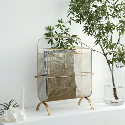 500mm Modern Rectangular Standing Magazine Holder Artical Bookcase ...