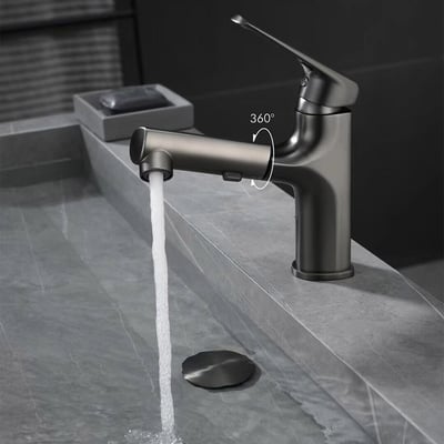 Free Shipping on Pull Out Mono Handle Bathroom Basin Tap with Dual ...