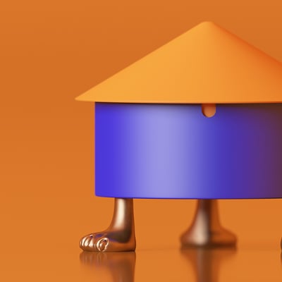 Modern Metal Desktop Cone Ashtray with Lid & 3 Cat Legs-Homary