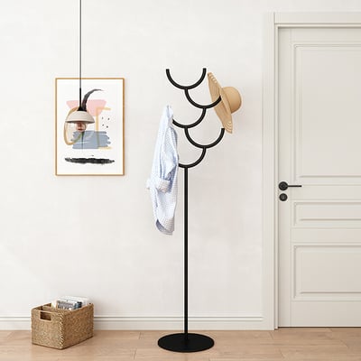 1700mm Modern Metal 6 Hooks Standing Coat Stand | Homary UK