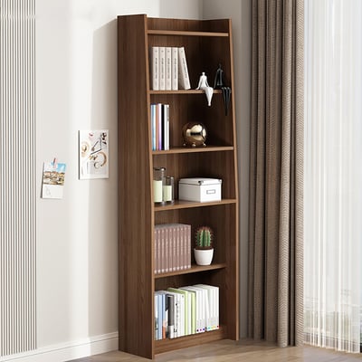 Rustic Rectangle Standard Bookshelf in Walnut | Homary UK