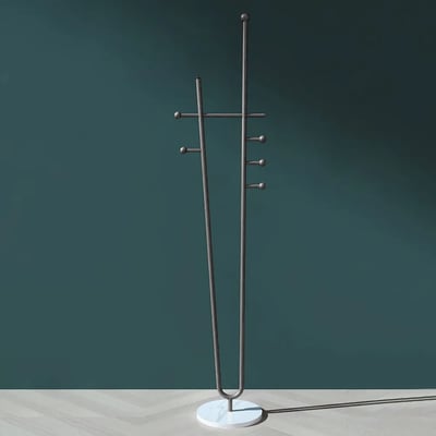 70" Modern Geometry Coat Rack with Rail | Homary