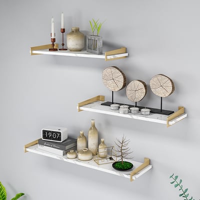 Modern Wall-Mounted Shelving Set of 3 | Homary UK