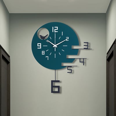 Creative Geometric Round Metal Wall Clock with Hollow-out Design Golden ...