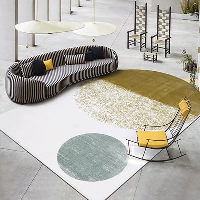 6' x 9' Handmade Creative Irregular Green Area Rug-Homary