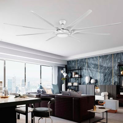 100" Ceiling Fan with Light Kit & Remote 8 ABS Blades Included | Homary