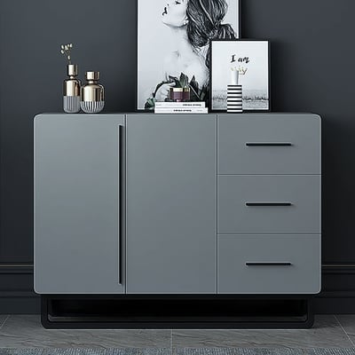 1200mm Sideboard Nordic Minimalist Buffet Doors & Drawers & Adjustable ...