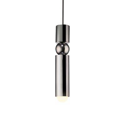 Mini Cylinder Single-Light Modern Pendant Light in chrome-Homary