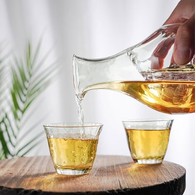 Set of 3 Amber Glass Decanter with Ice Chamber Japanese Style Sake ...