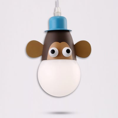 Art Deco LED Animal Hanging Light Pendant Light Monkey Children's Room ...