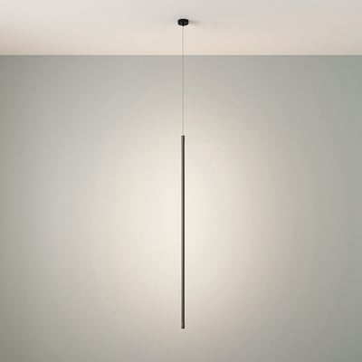 Mini Cylinder Black LED Pendant Light Single Light | Homary