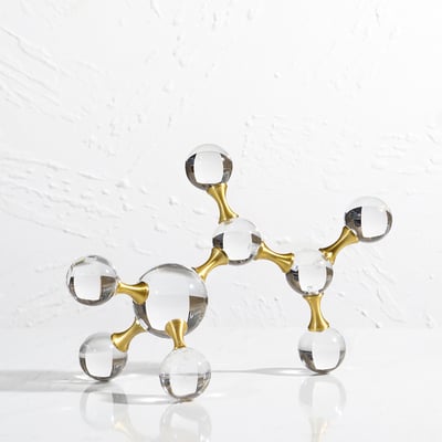 250mm Modern Crystal Ball Bubble Sculpture Decor Art 3D Molecular ...