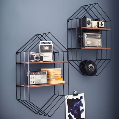 Modern Wall Magazine Rack Book Shlef in Metal | Homary