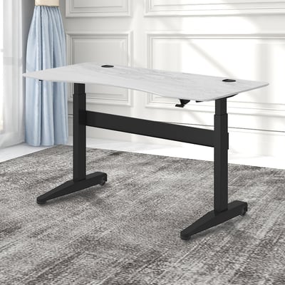 Modern Adjustable Height Writing Desk in White & Black Standing Desk ...